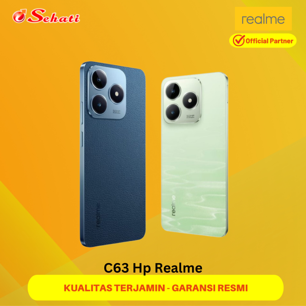 Jual REALME C63 NFC CPU Unisoc T612 OS Android 14 Fast Charging 45W ...