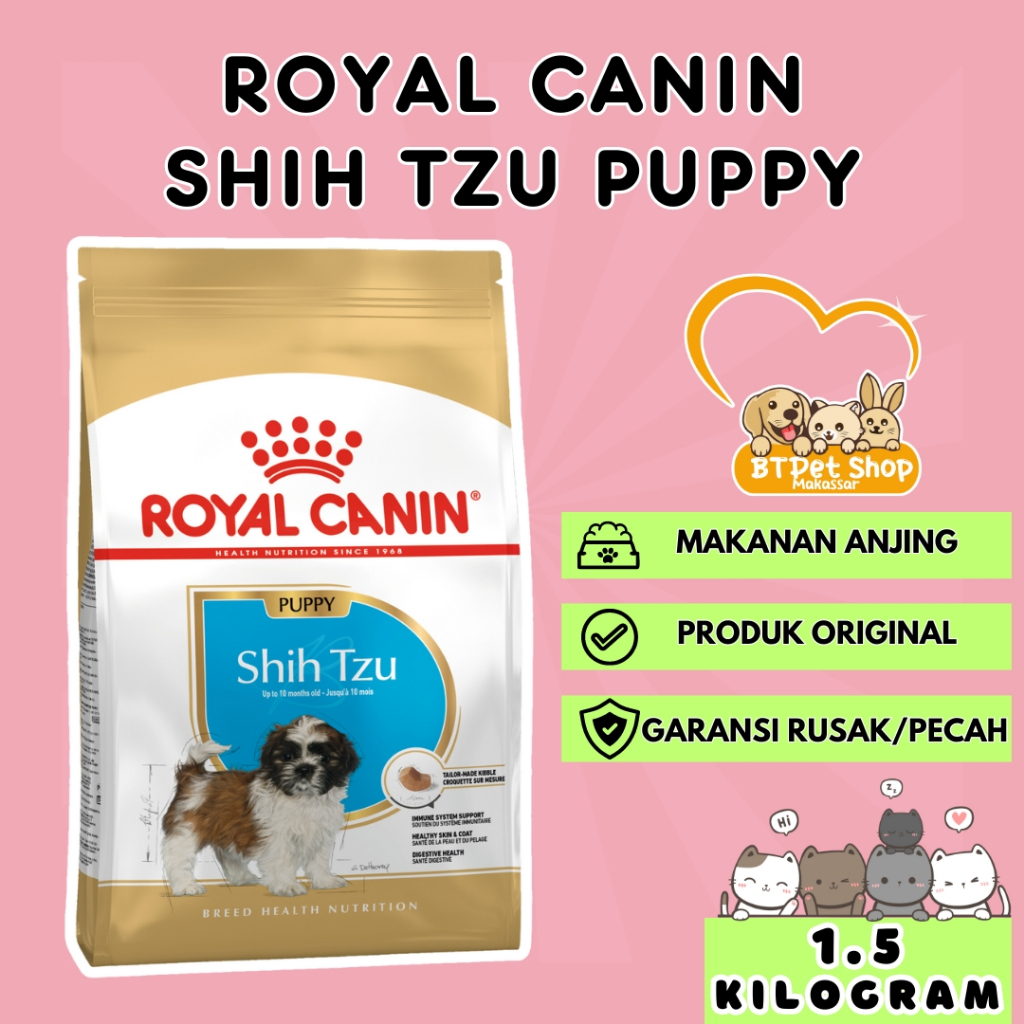 Jual Makanan Anjing Kering Royal Canin Shih Tzu Puppy Dry Food 1,5 Kg ...