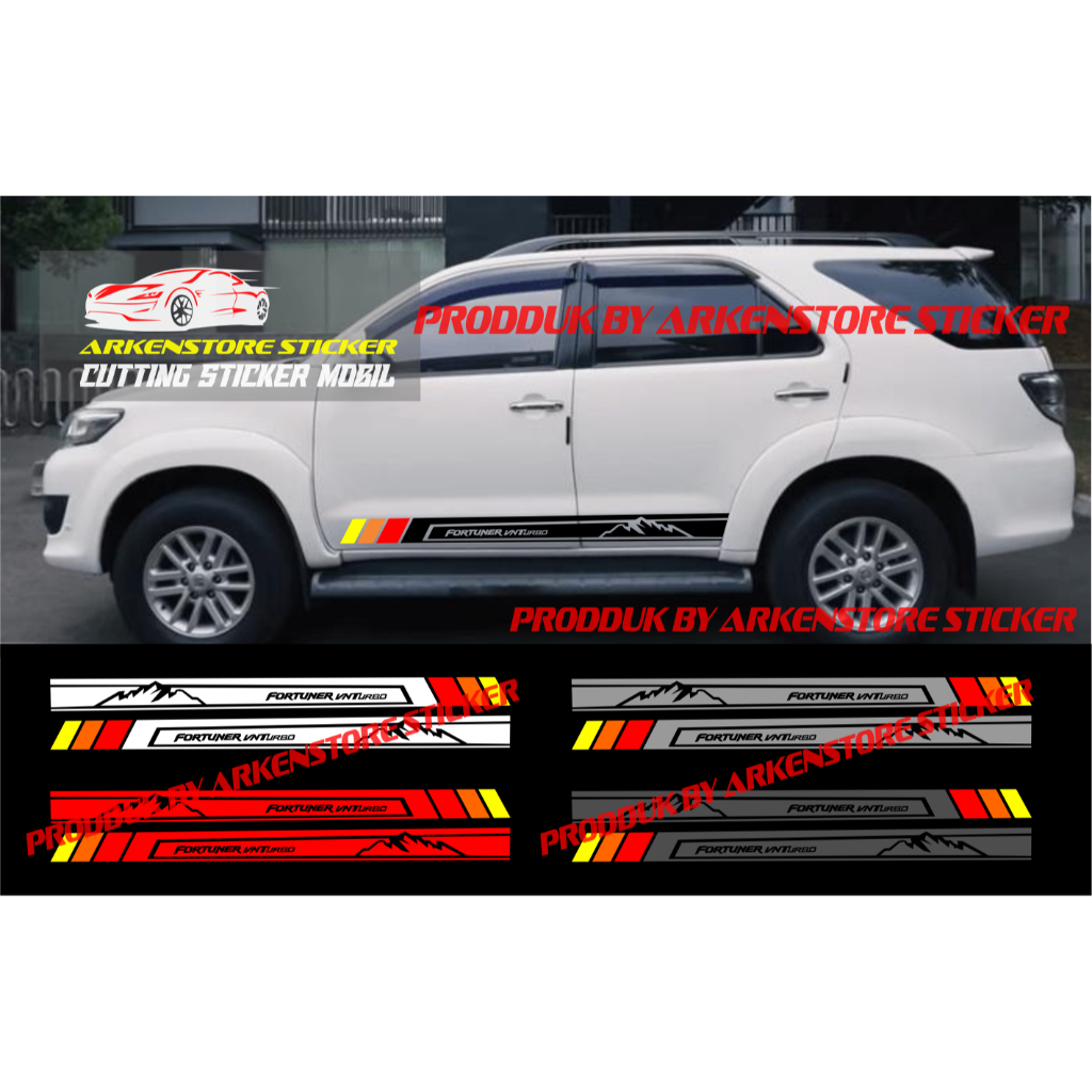 Jual Sticker stiker mobil fortuner vnt cutting sticker mobil toyota ...