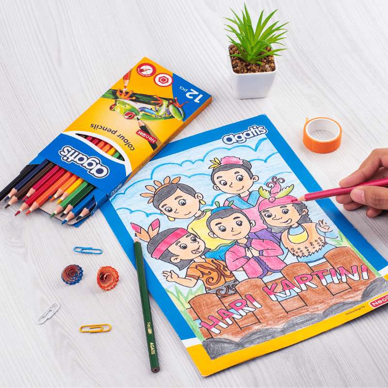 Jual Agatis - Pensil Warna Neopex Eco Hexagonal - 12 Warna Panjang ...