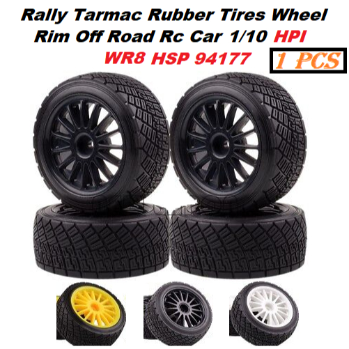 Jual Rally Tarmac Rubber Tires Wheel Rim Off Road Onraod hex 12mm Rc ...