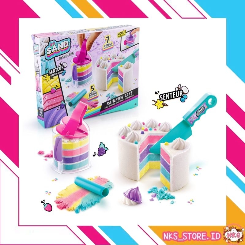 Jual Canal Toys Rainbow Cake So Sand Mainan pasir anak | Shopee Indonesia