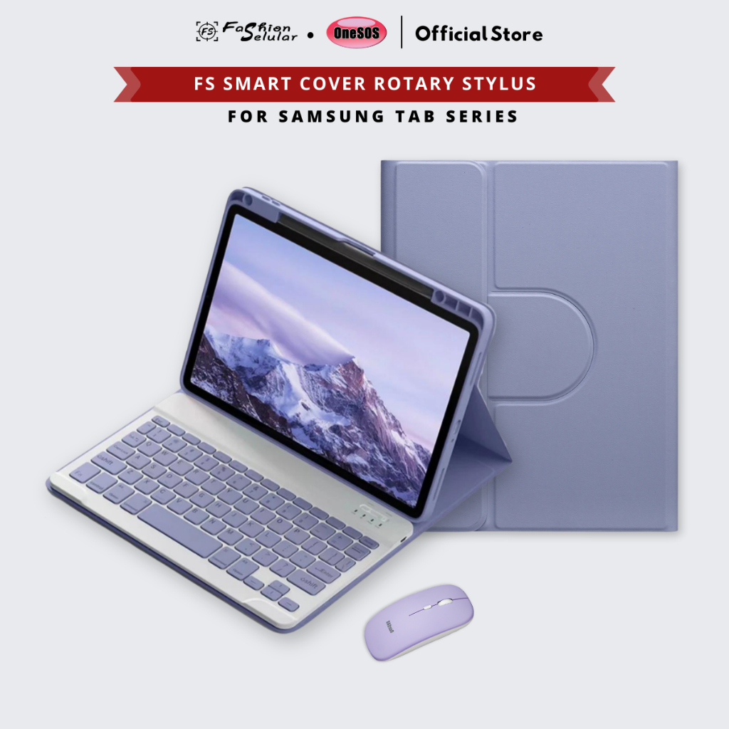 Jual FS Case Rotary Keyboard Mouse Samsung Tab S10 FE/ Lite/ S10+/ S9 ...