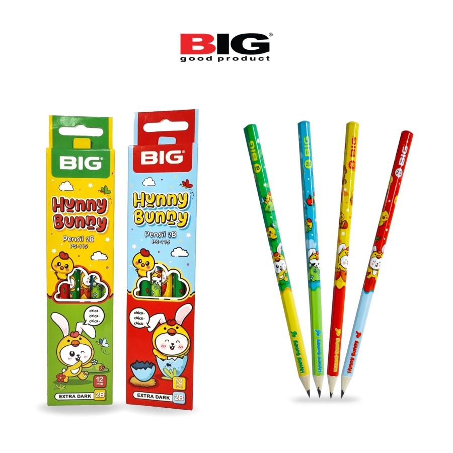 Jual Pensil 2B Karakter Seri Hunny Bunny Graphite Pencil Extra Dark PS ...