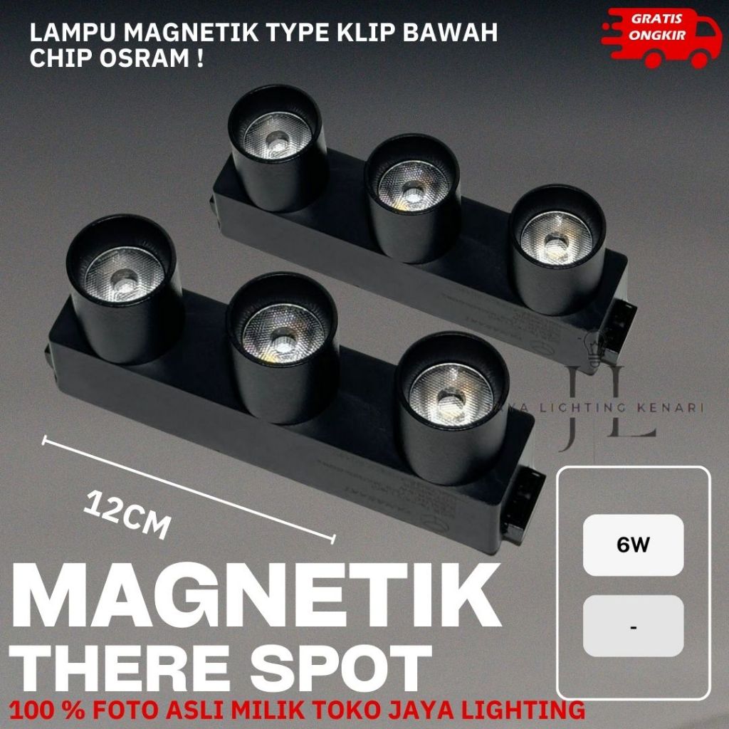 Jual TYPE B Tricolor 3 Warna Satu Lampu Magnetic Track Light Three Spot ...