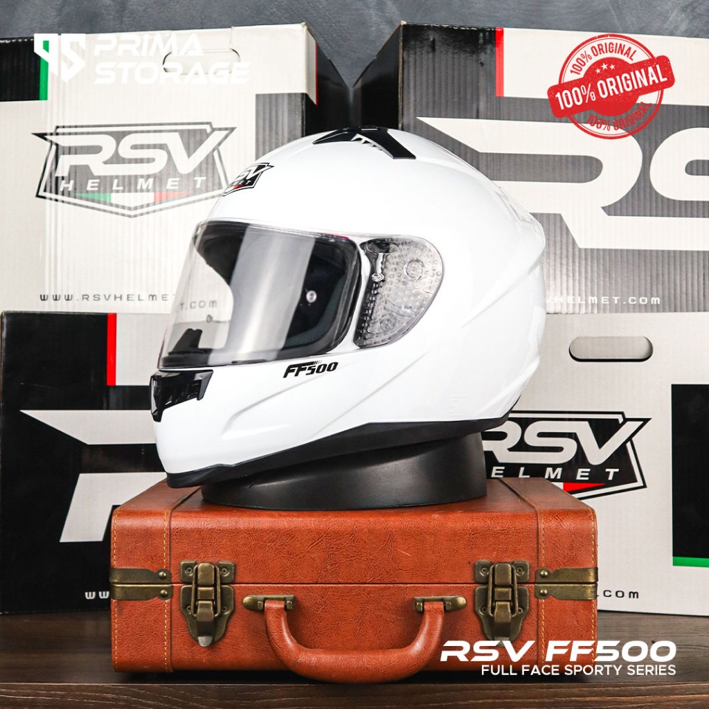 Jual HELM RSV FF500 WHITE GLOSSY / HELM FULL FACE / HELM RSV | Shopee ...