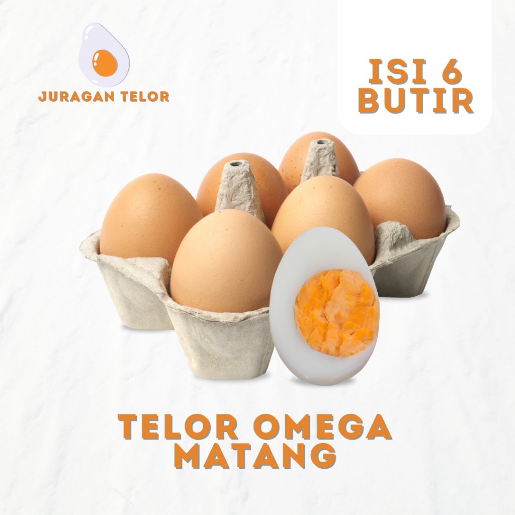 Jual Telur omega matang sudah direbus isi 6 butir kaya protein dan ...