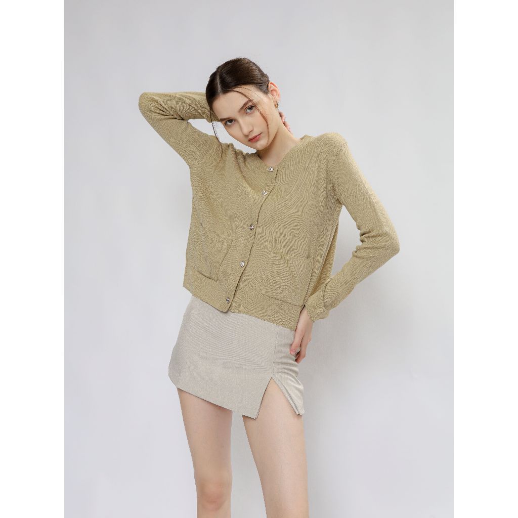 Jual NIGOO Nadeen Knit Cardigan Wanita | Shopee Indonesia