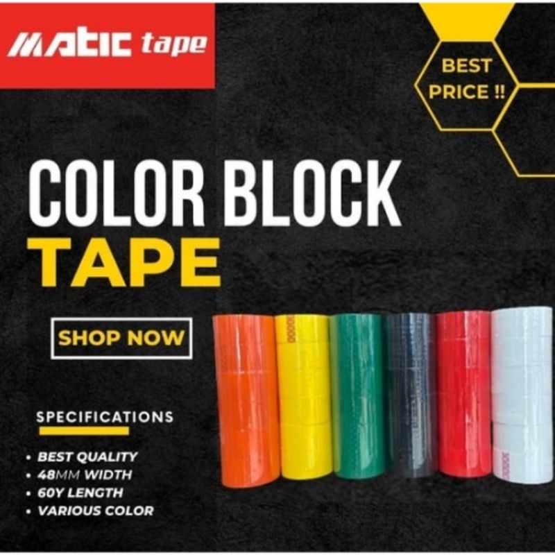 Jual OPP BLOK WARNA MATIC TAPE | Shopee Indonesia
