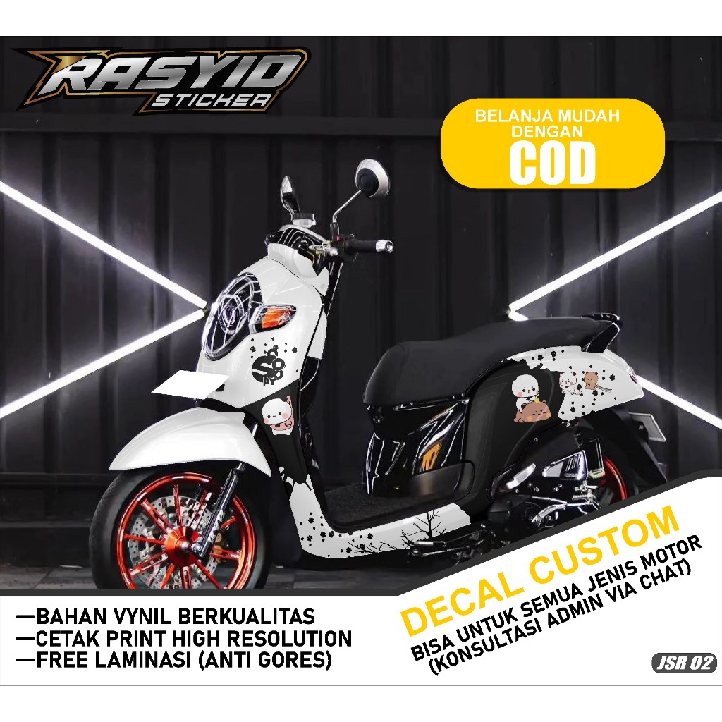 Jual COD Sticker Decal Full Body Honda Scoopy FI 2017 2018 2019 Decal ...