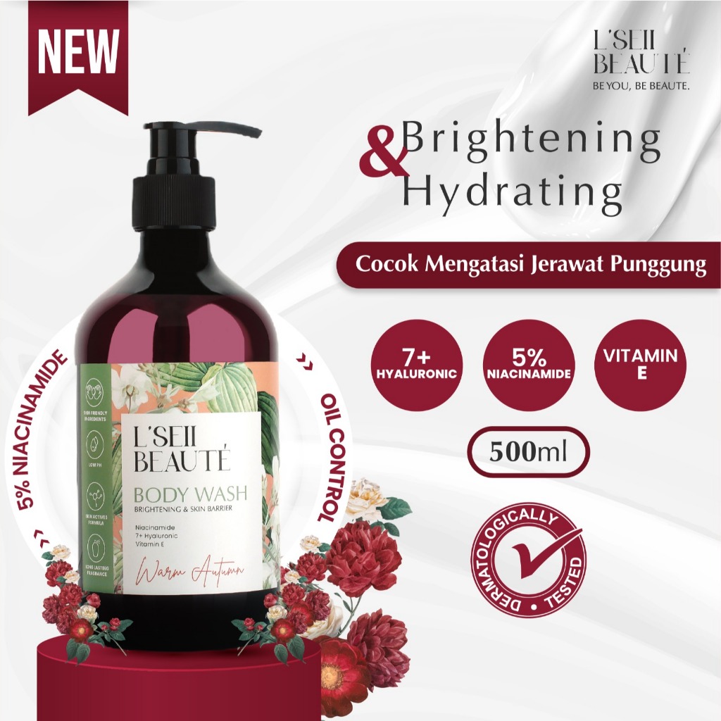 Jual Brightening Body Wash Lseii Beaute 500ml Sabun Mandi Cair Mencerahkan dan Melembabkan Kulit ...