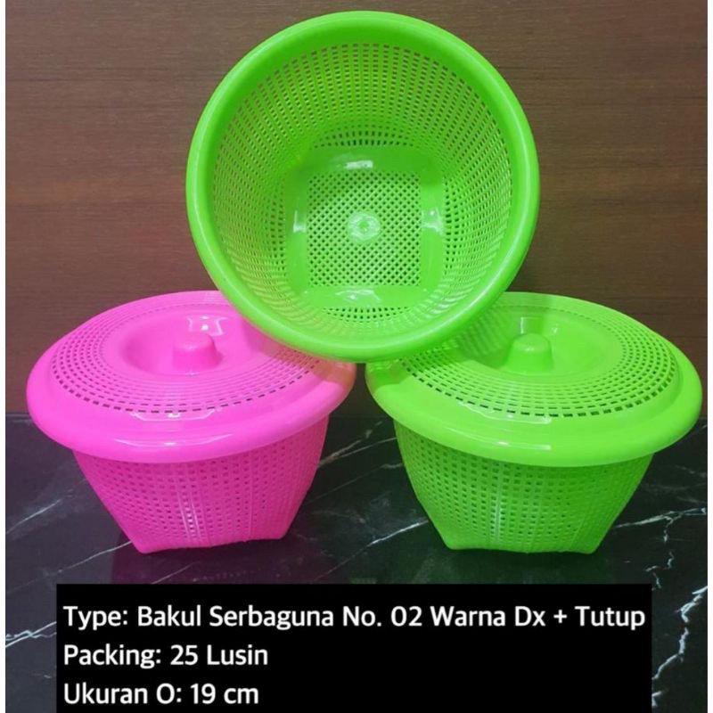 Jual Bakul nasi plastik DX medium (M) + Tutup no.2 / Bakul nasi ...