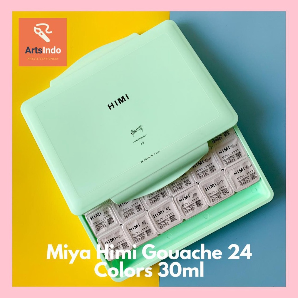 Jual Miya Himi Gouache Paint Cat Set 24 Colors x 3ml KODE W3Z5 | Shopee Indonesia