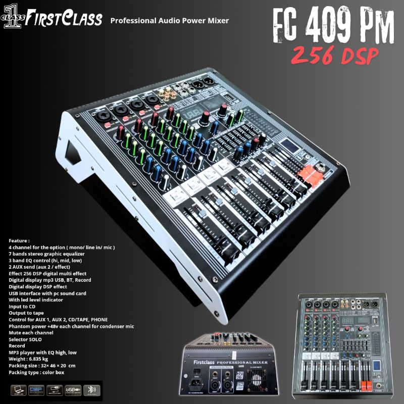 Jual Power Mixer Firstclass FC 409PM with 256 DSP Effect dan Cooling ...