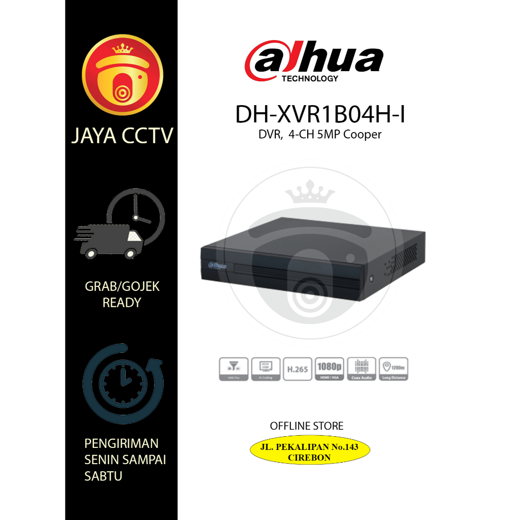 Jual DVR DAHUA DH-XVR1B04H-I 4CH | Shopee Indonesia