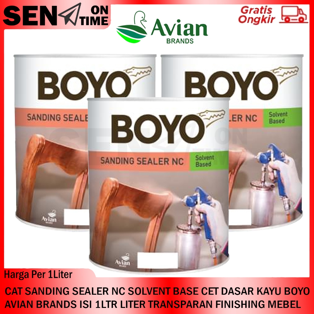 Jual Cat Sanding Sealer Nc Solvent Base Cet Dasar Kayu Boyo Avian ...
