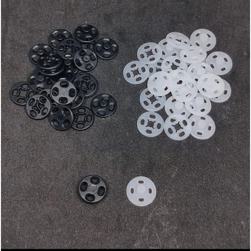 Jual KANCING JEPRET CETET PLASTIK 10 mm isi 1 Lusin (12 pasang ...