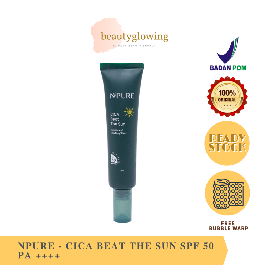 Jual NPURE - Cica Beat The Sun SPF 50 PA ++++ sunscreen pelindungan ...
