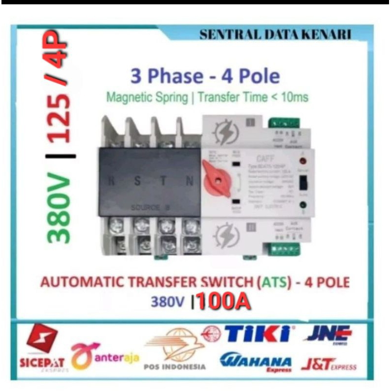 Jual ATS 3 Phase 100A-125 / 4P 380V Automatic Transfer switch ( PLN GENSET) | Shopee Indonesia