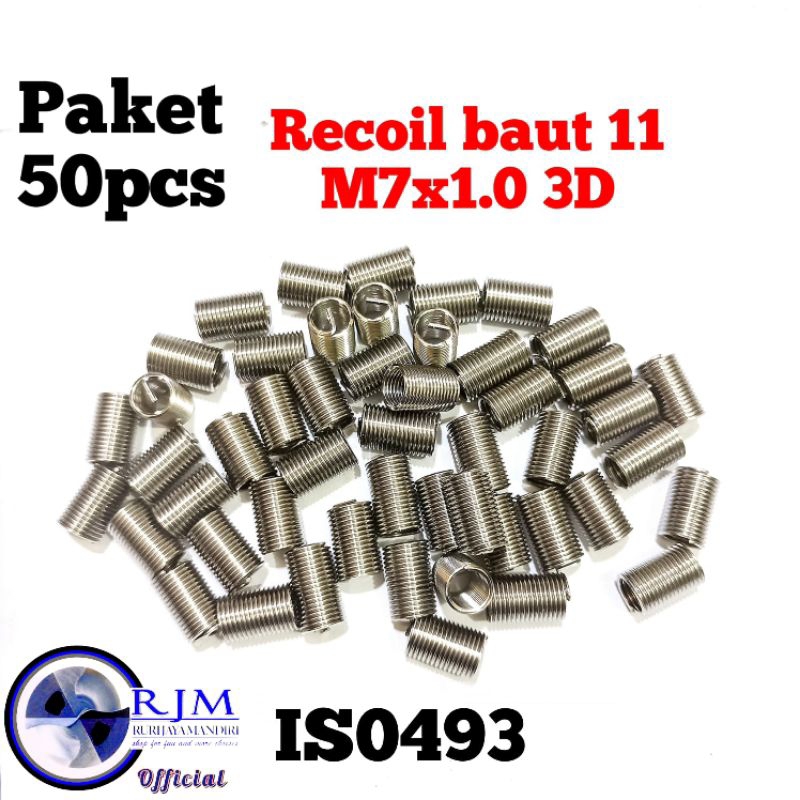 Jual 50pcs recoil m7x1.0 3D recoil baut 11 recoil baut kunci 11 bukan ...