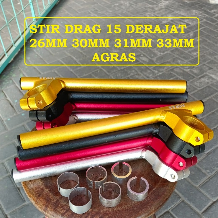 Jual STIR DRAG 15 DERAJAT UNIVERSAL MOTOR 26MM 30MM 31MM 33MM STANG ...