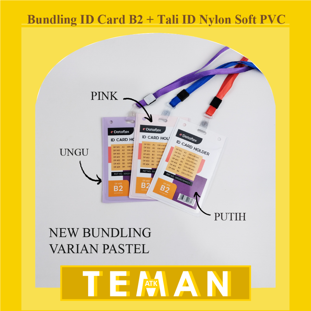 Jual Bundling ID Card B2 + Tali ID Nylon Soft PVC (NYLKSFP) | Shopee ...