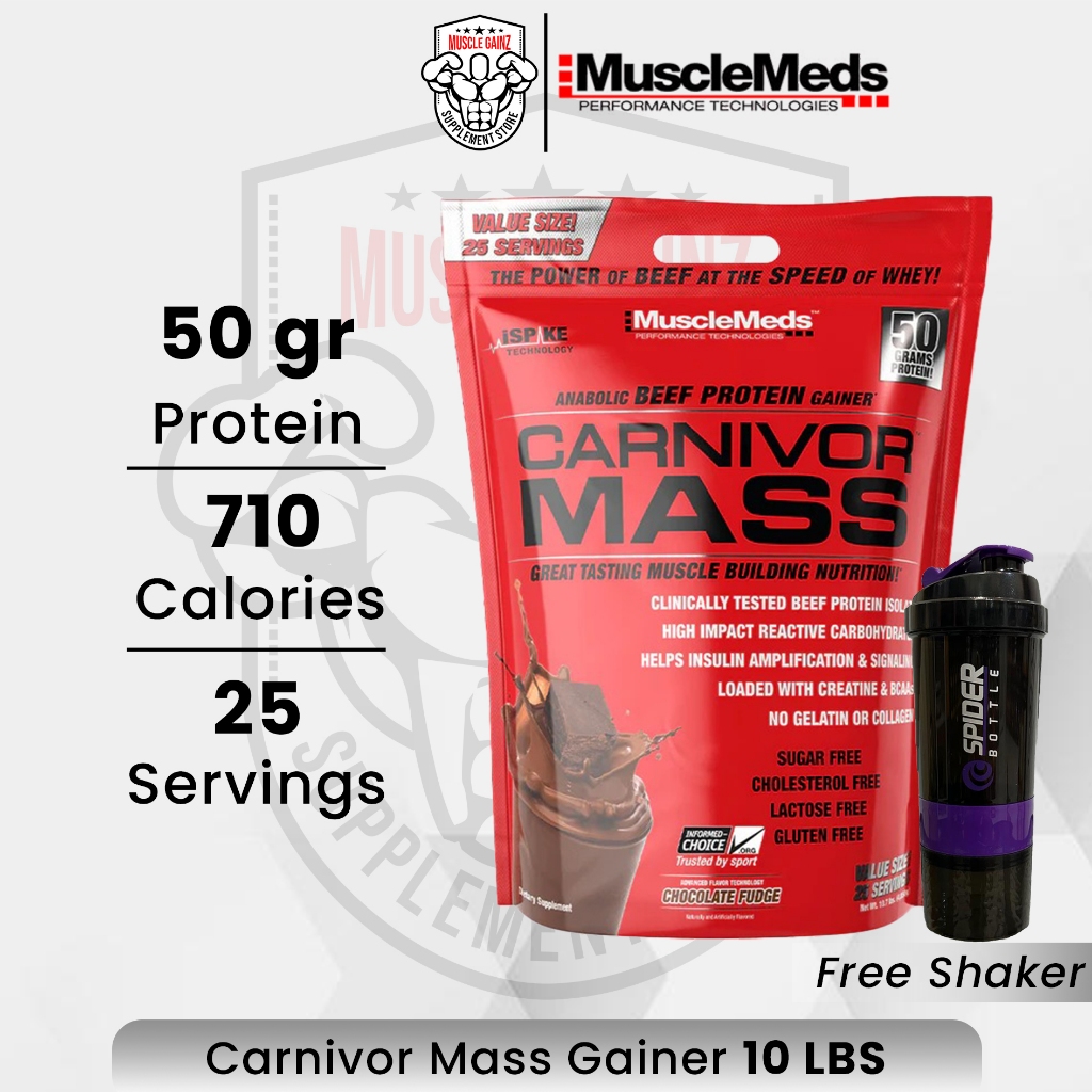 Jual Musclemeds Carnivor Mass Gainer 10lbs Penambah Berat Badan Susu ...