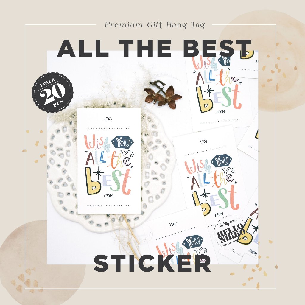 Jual All the best Sticker - Hang tag kartu ucapan kado sticker hampers ...