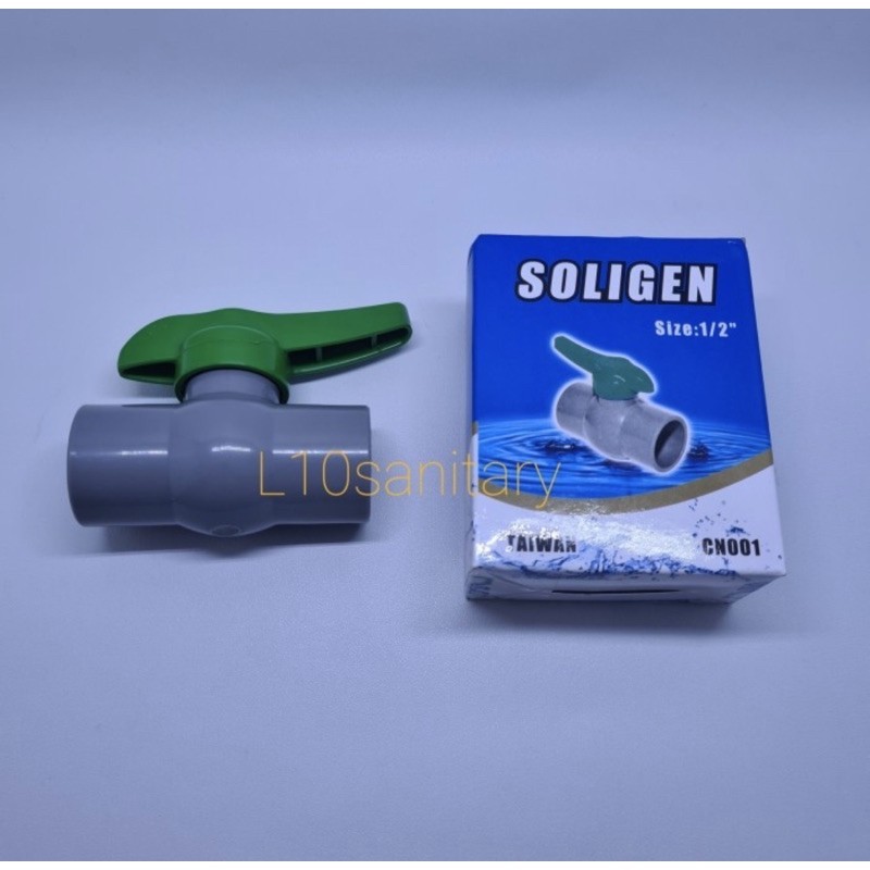Jual Ball Valve Ballvalve PVC / Stop Kran PVC Soligen CN001 1/2” 3/4” 1 ...