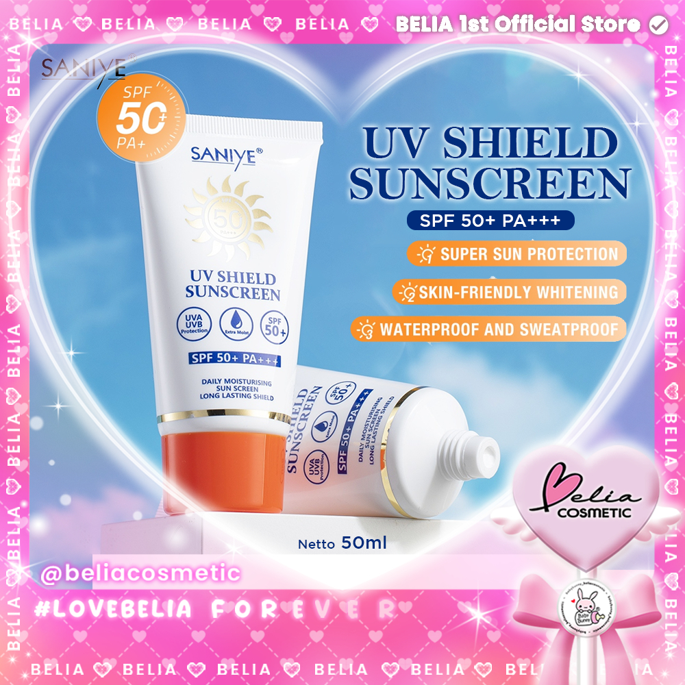 Jual BELIA SANIYE Sunscreen SPF 50 PA++ 50ml | UVA UVB Protect | Tahan ...