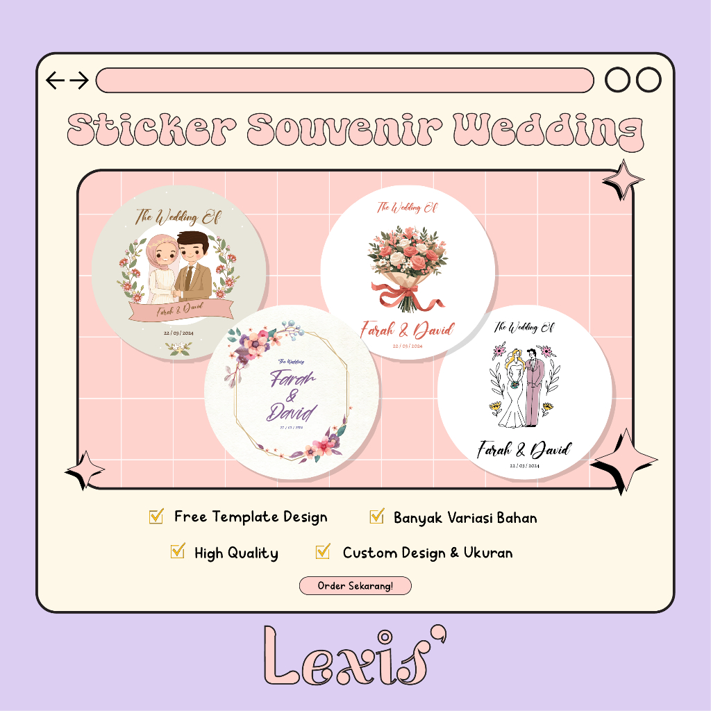 Jual Cetak Sticker Wedding / Stiker Nikah / Souvenir Nikah / Segel ...