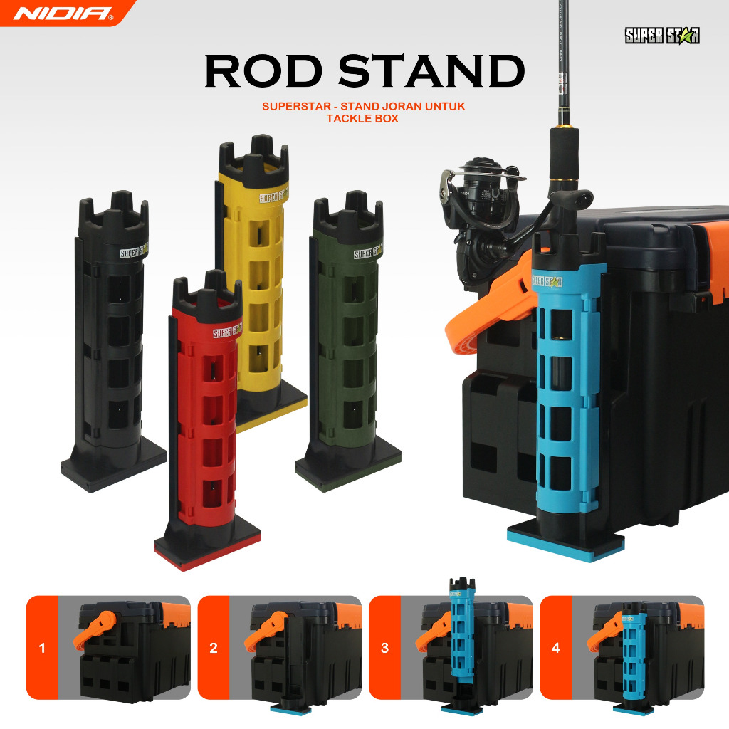Jual SUPERSTAR ROD STAND 250 COMPATIBLE FOR TACKLE BOX VERSUS DAIDO ...