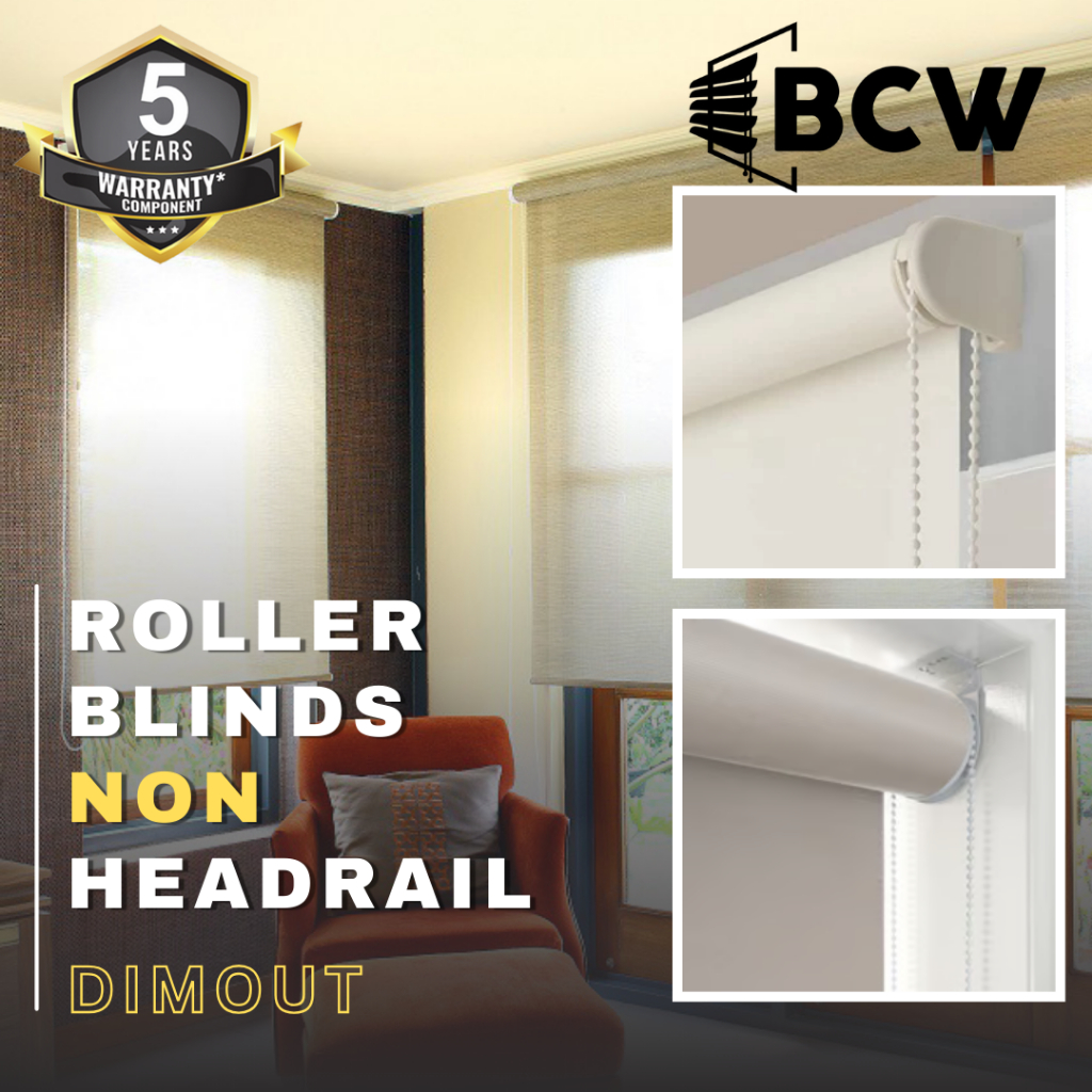 Jual BCW - Roller Blind Indoor Dimout Non Headrail - Custom Ukuran ...