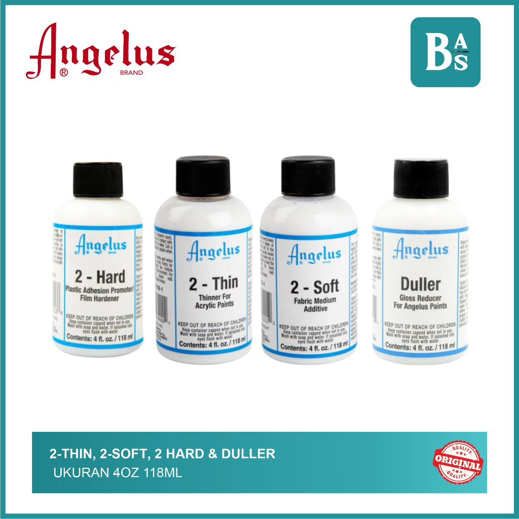 Jual 2-Thin, 2-Soft, 2 Hard & Duller Ukuran 4oz 118ml Angelus Medium Paint / Campuran Cat 100% ...