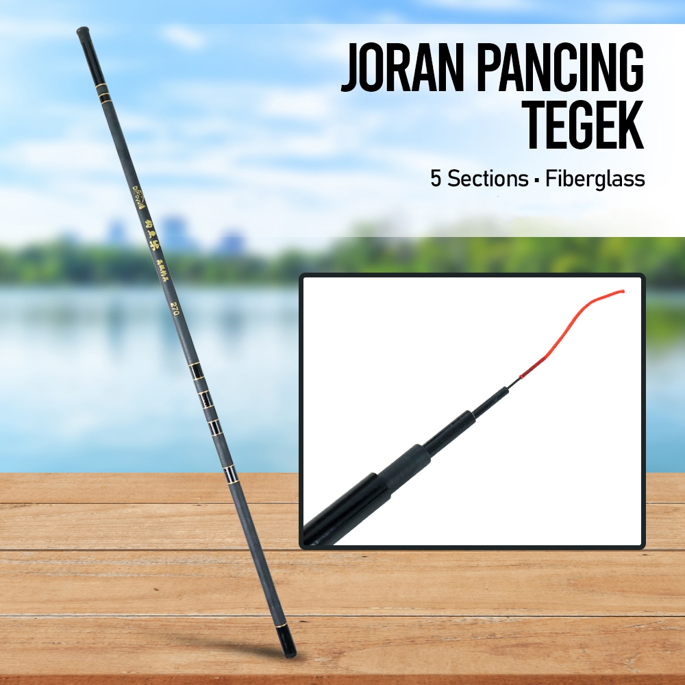 Jual Joran Pancing Pole Tegek Fiberglass Fishing Rod 2.6M - SHZ46 ...