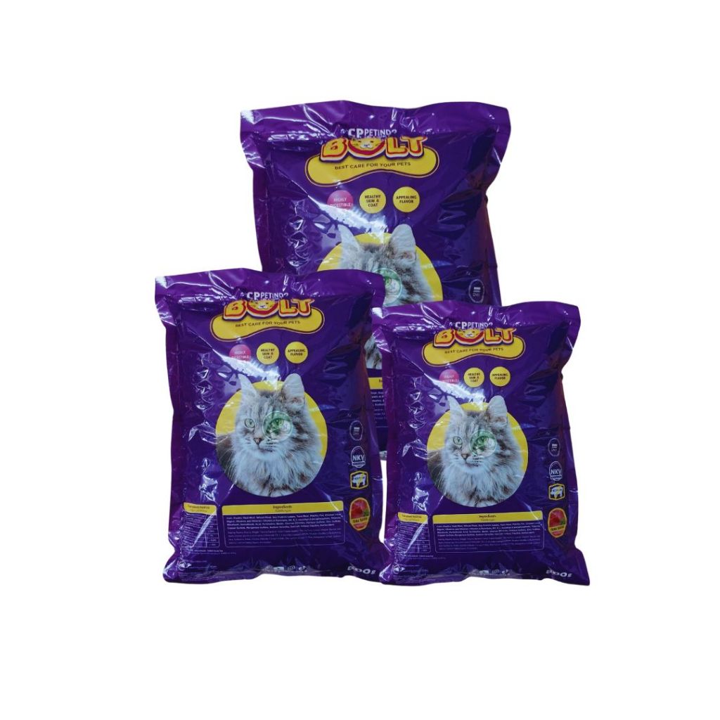 Jual Pakan Kucing Bolt Ungu Rasa Tuna 800 gram | Shopee Indonesia