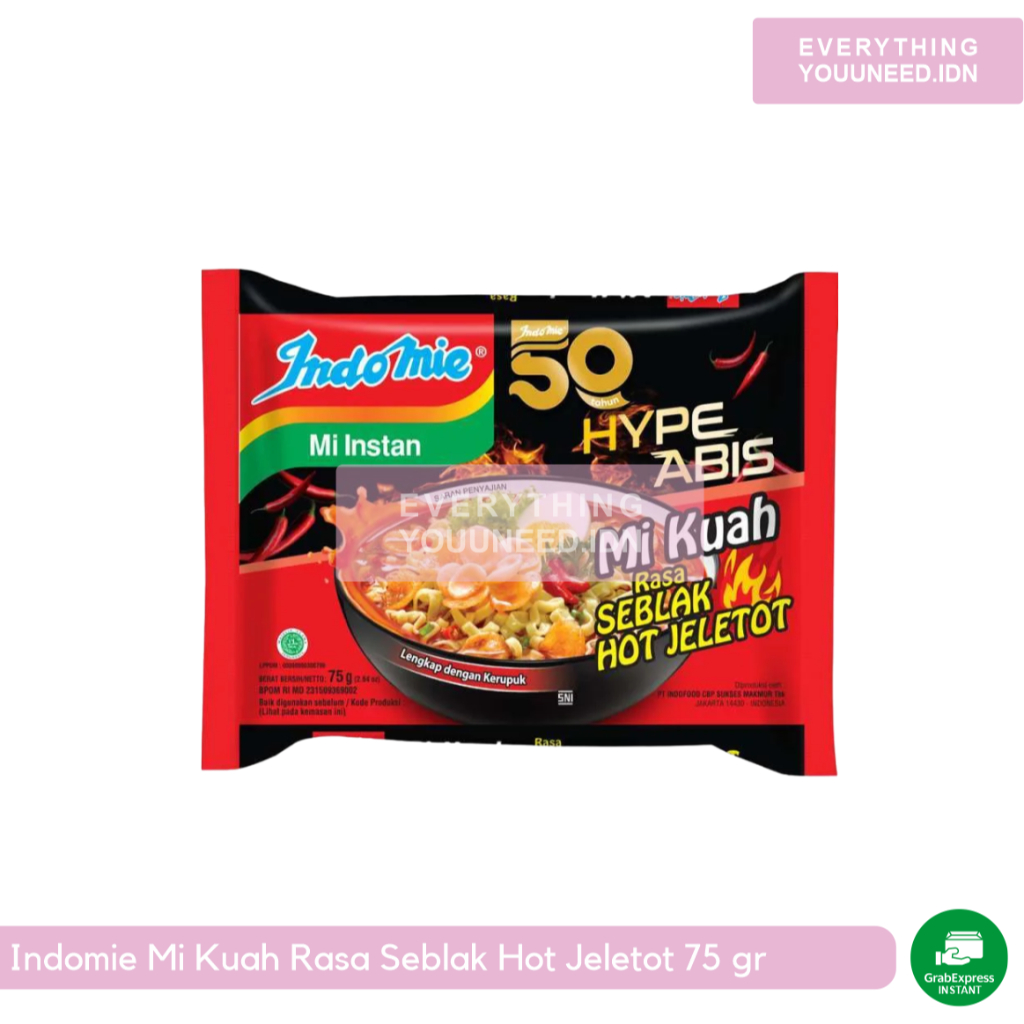 Jual Indomie Mi Kuah Hot Seblak Jelatot 75G | Shopee Indonesia