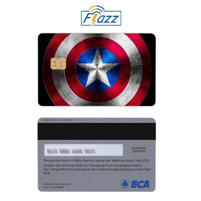 Jual Captain America Shield Kartu E-Money Flazz BCA Gen 2 NFC Custom Card | Shopee Indonesia