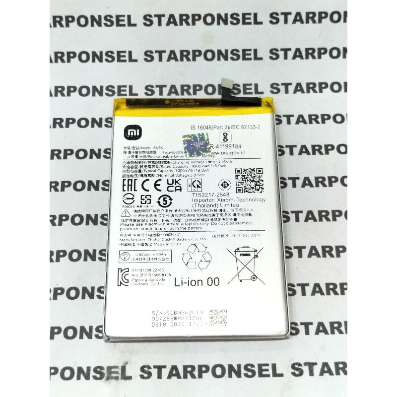 Jual BATRE BATTERY BATERAI XIAOMI REDMI 12C BN5K BN-5K BN 5K ORIGINAL ...