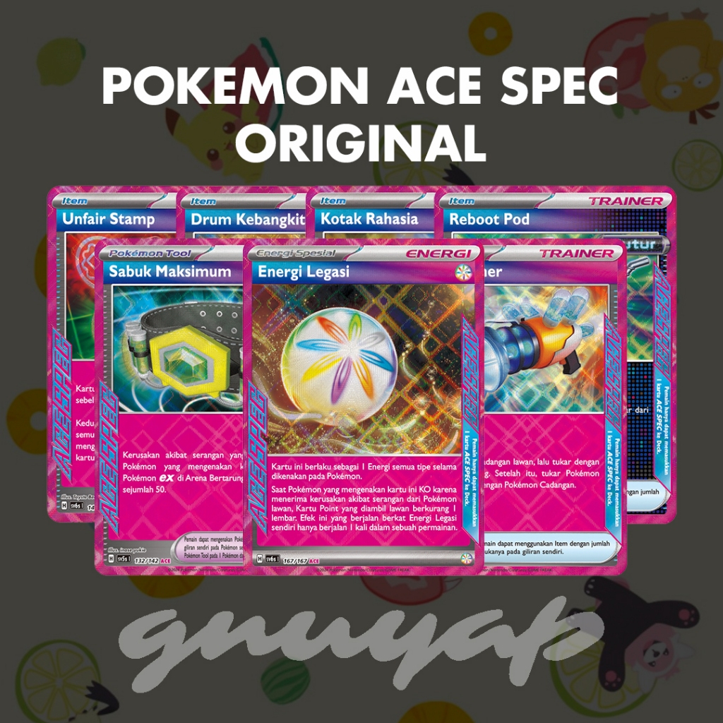 Jual ACE SPEC pokemon tcg original indonesia kartu card trainer item energi spesial tool drum ...