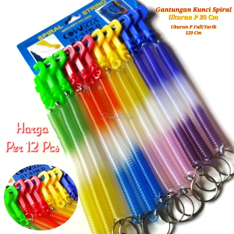 Jual 12 Pcs Gantungan Kunci Spiral Aksesoris Gantungan Kunci Motor ...