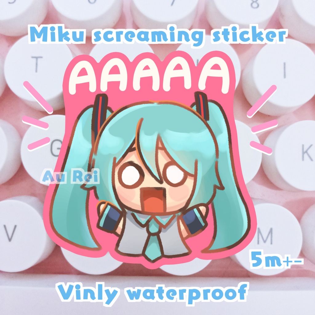 Jual Hatsune miku screaming & Cinnamoroll Collab sticker by Au Rei ...