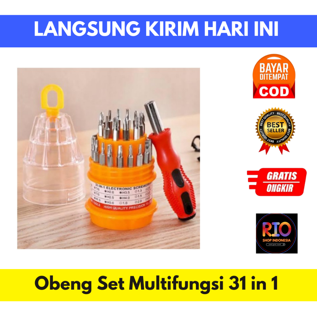 Jual Obeng Set Multifungsi 31 in 1 Serbaguna | Shopee Indonesia