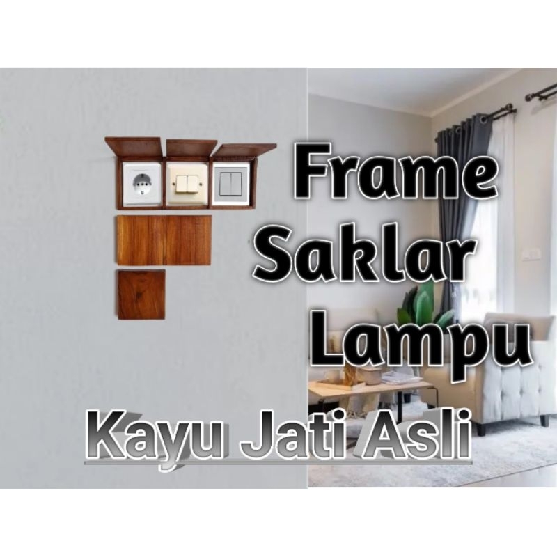 Jual Frame Saklar Lampu Kayu Jati Asli 100% 3D Glowin the Dark/Frame ...