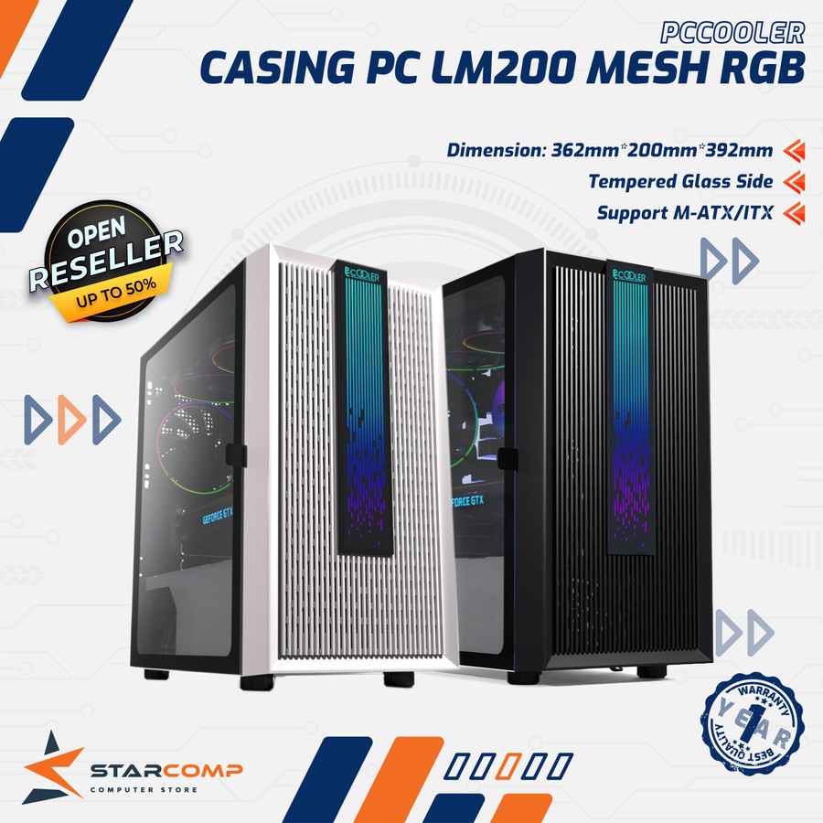 Jual PCCOOLER LM200 Platinum M-ATX Gaming Case LM 200 Casing PC ...
