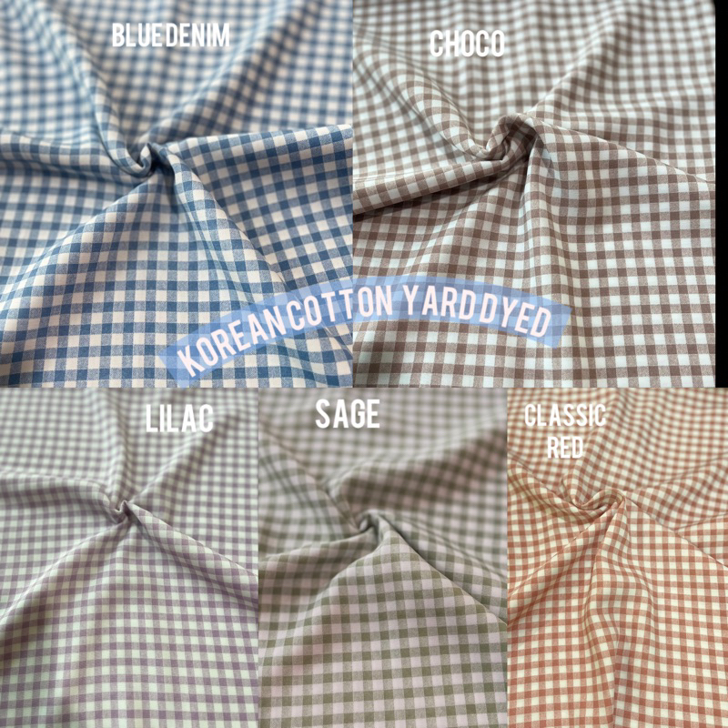 Jual Kain Katun kotak Yarnded yarn dyed polyester jepang korean cotton ...