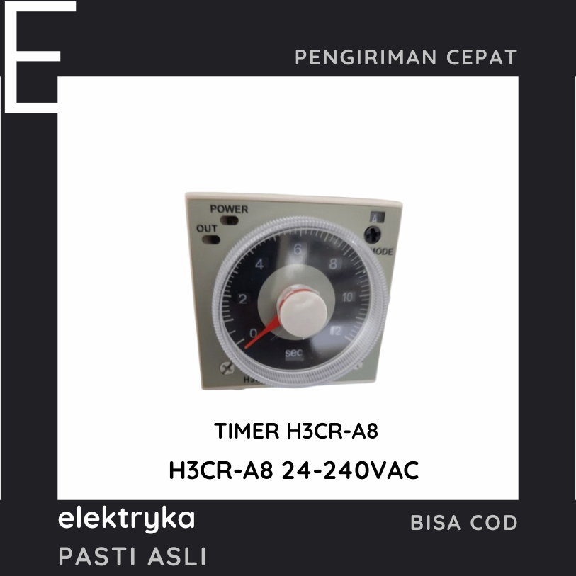 Jual TIMER FORT Model OMRON H3CR-A8 1.2s to 300h 24-240 VAC/DC | Shopee ...