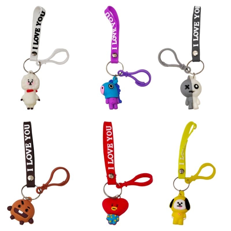 Jual Koleksibts 1Pc Keychain Gantungan Kunci Bts Bt21 Strap iloveyou Koya Chimmy Tata Mang ...