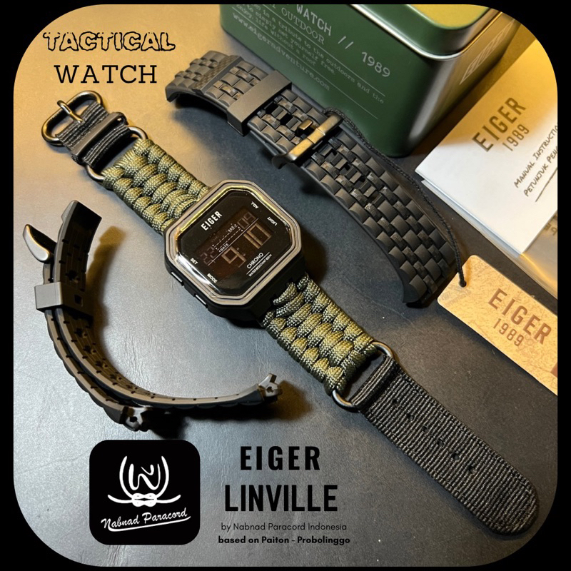 Jual Tali Strap Jam Tangan Eger Linville Custom Paracord 550 Trilobite ...