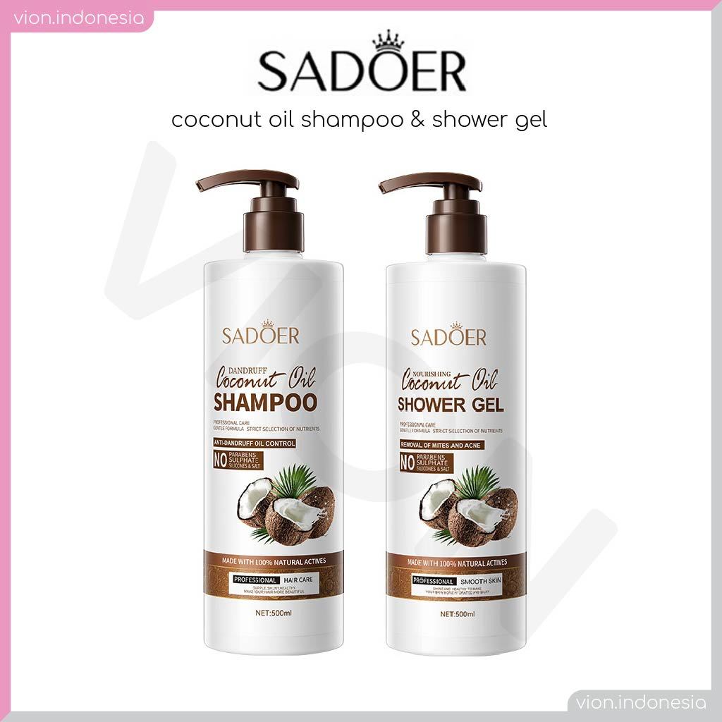 Jual SADOER Coconut Oil Shampoo & Shower Gel 500ml Sampo Anti Ketombe Sabun Mandi Kelapa SR076 ...